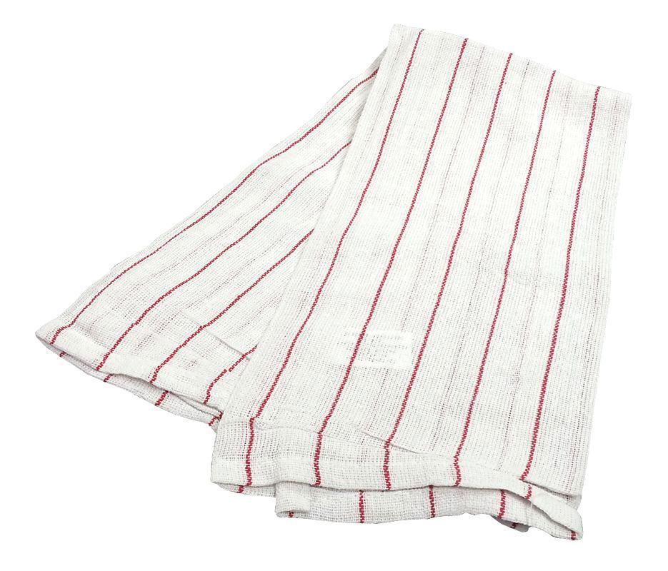 Red Pin Stripe Glass Towels | Wholesale Lintless Towels – Now Linens